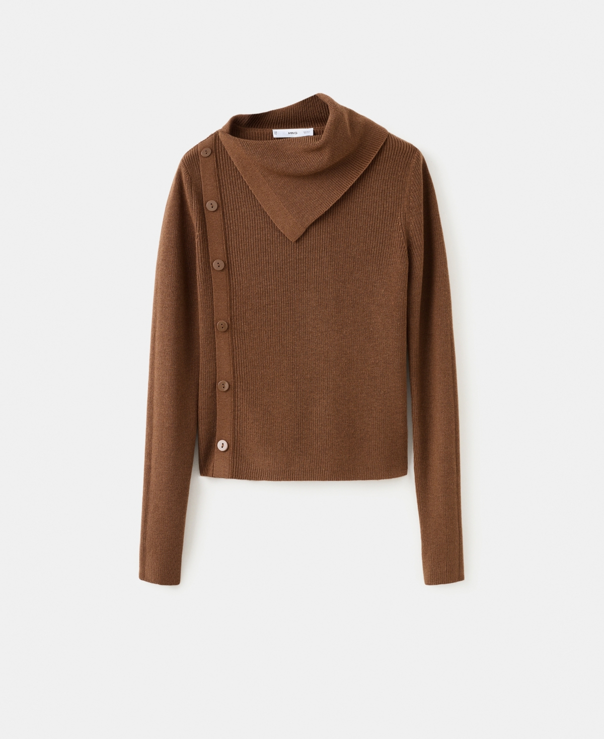 Click here for Mango Womens Asymmetrical Neck And Buttons Sweater... prices