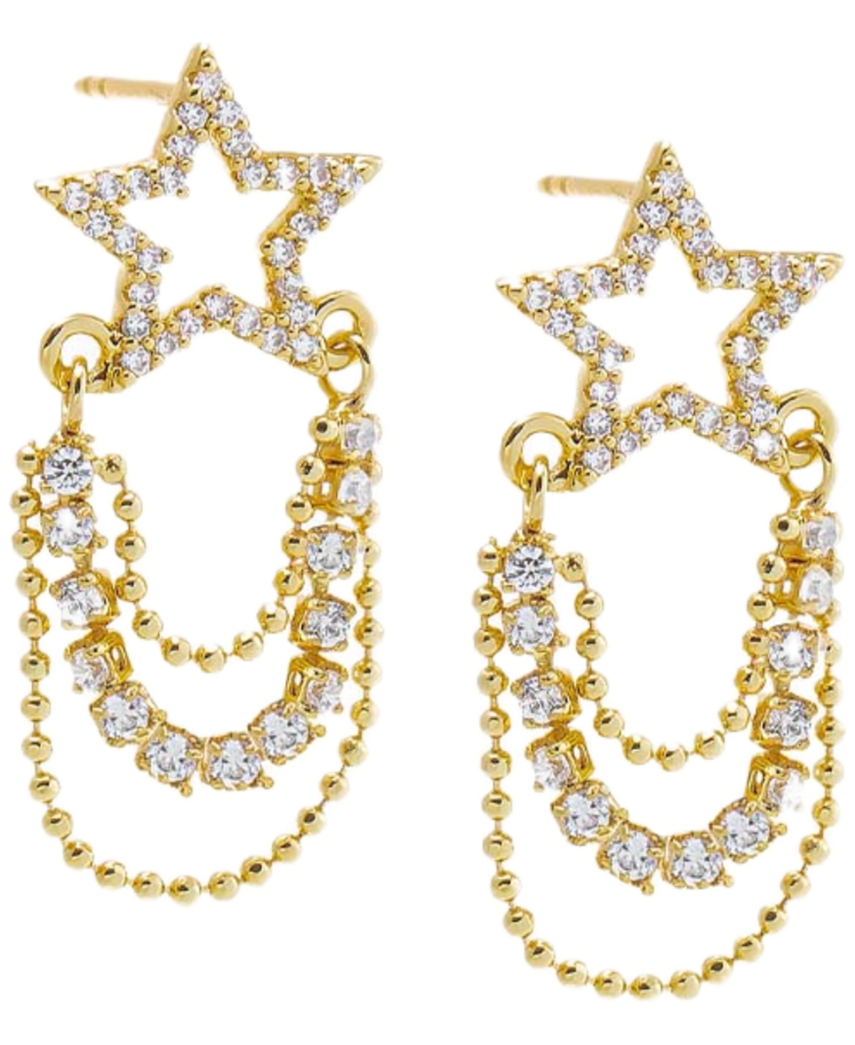 Click here for by Adina Eden Pave Cutout Star Gold Plated Drop Te... prices