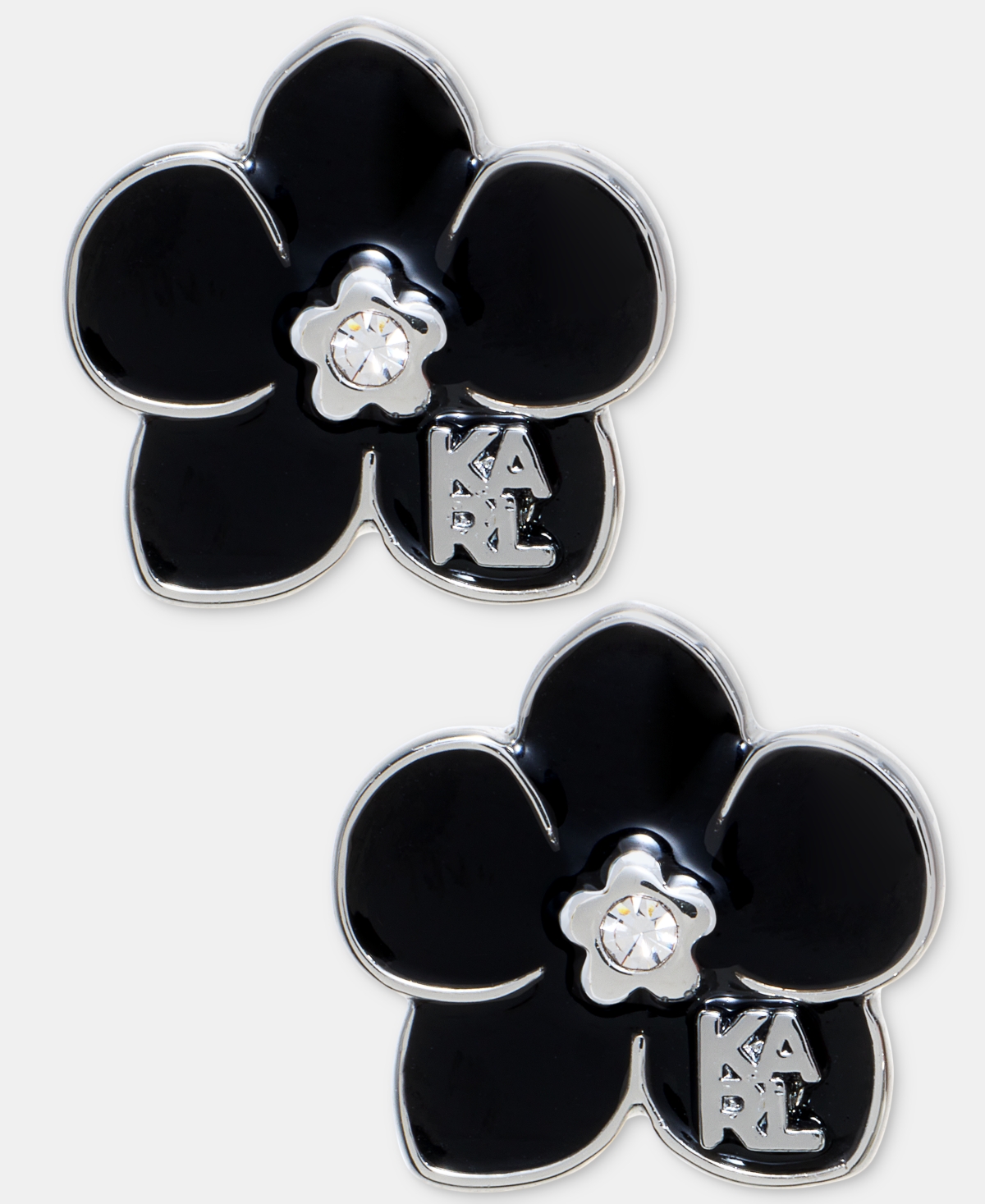 Click here for Karl Lagerfeld Paris Glass Stone Orchid Stud Earri... prices