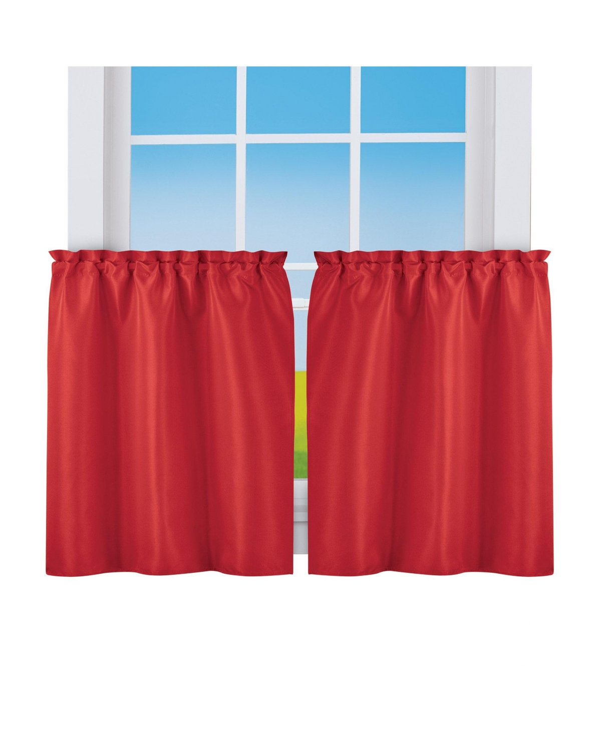 Click here for Collections Etc 5-Piece Ruffled Trim Tiers & Panel... prices
