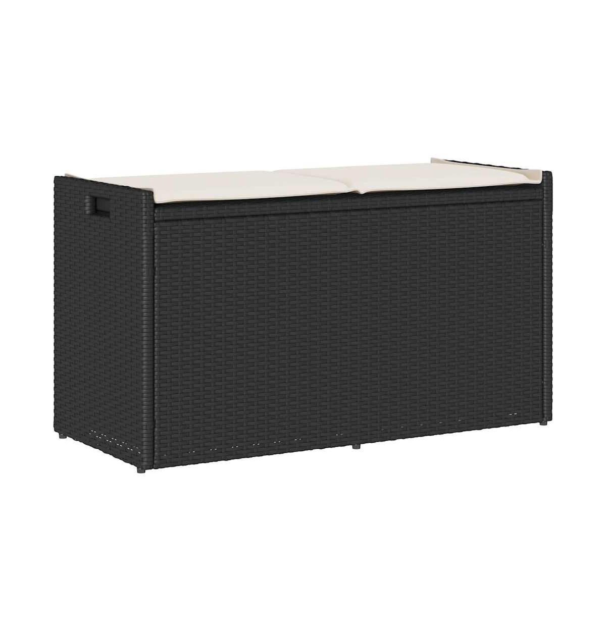 Click here for vidaXL Patio Storage Bench with Cushion Black 39.4... prices