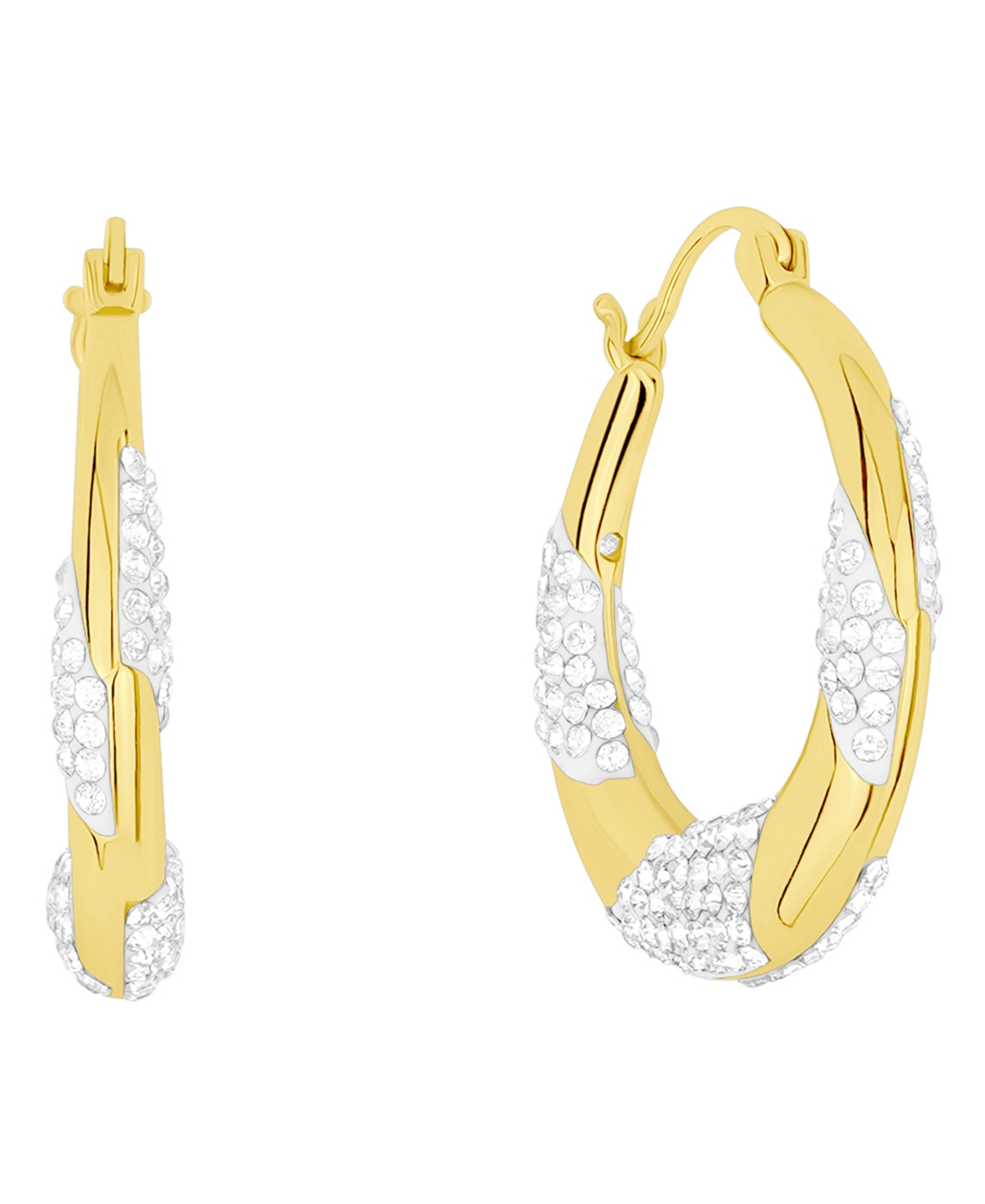 Click here for And Now This Crystal Twisted Hoop Earrings - Gold prices