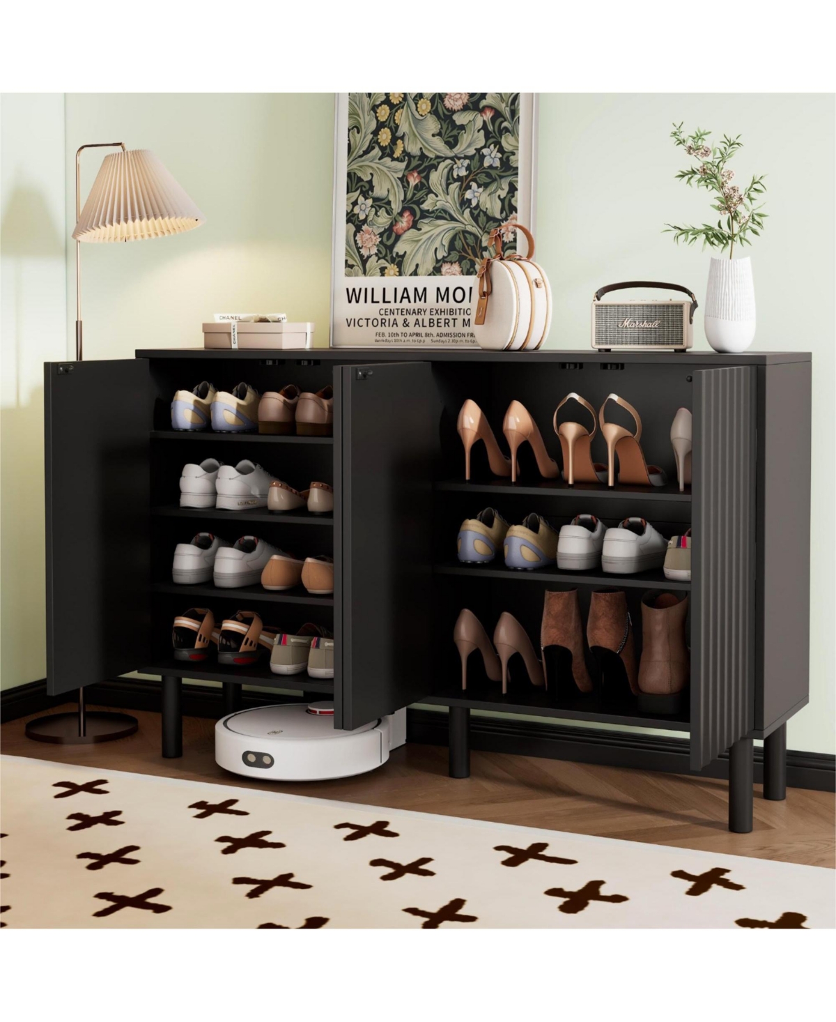 Click here for Lovmor Modern Fluted Door Storage Cabinet with Adj... prices