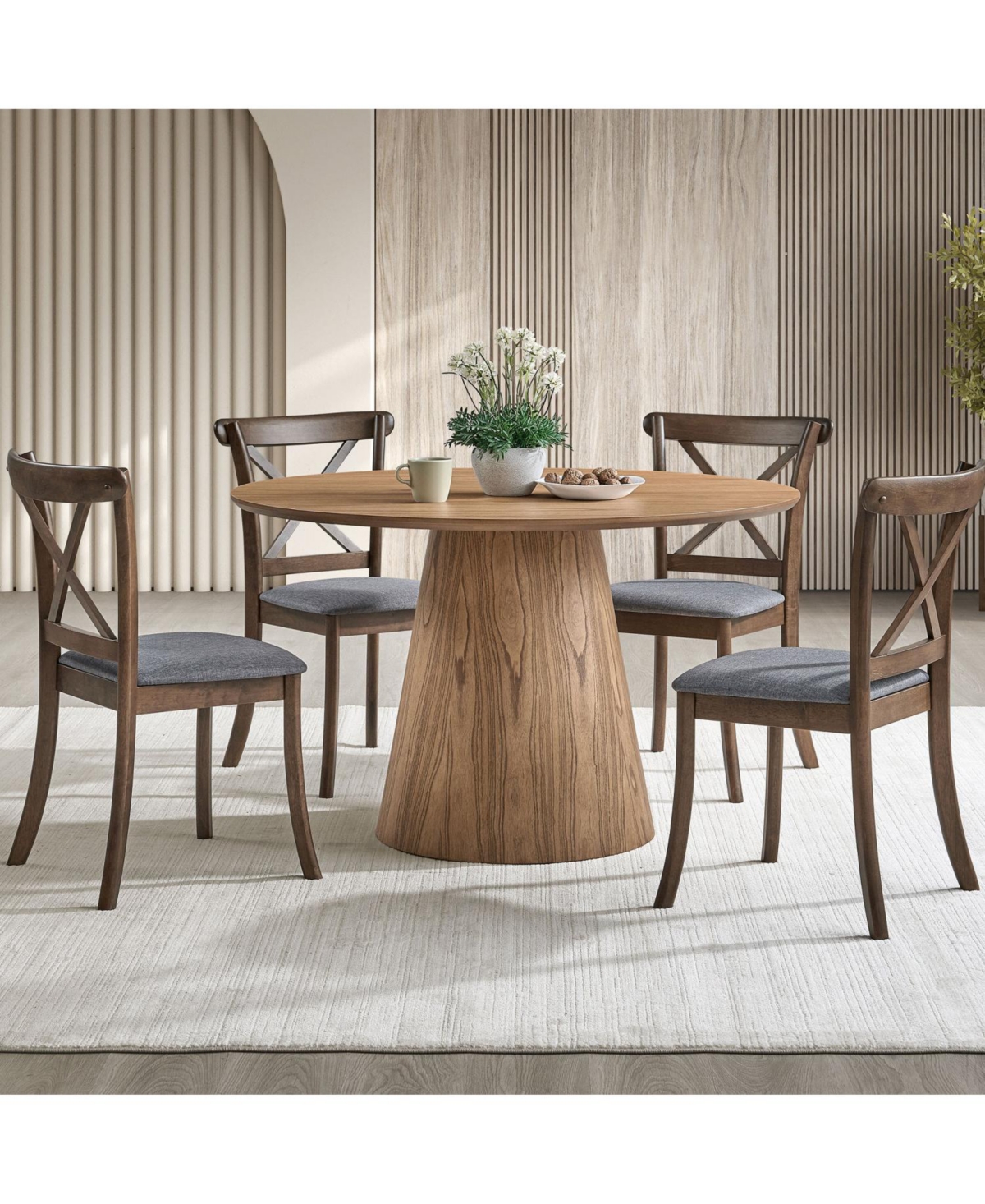 Click here for Streamdale Furniture Round Wooden Dining Table Set... prices