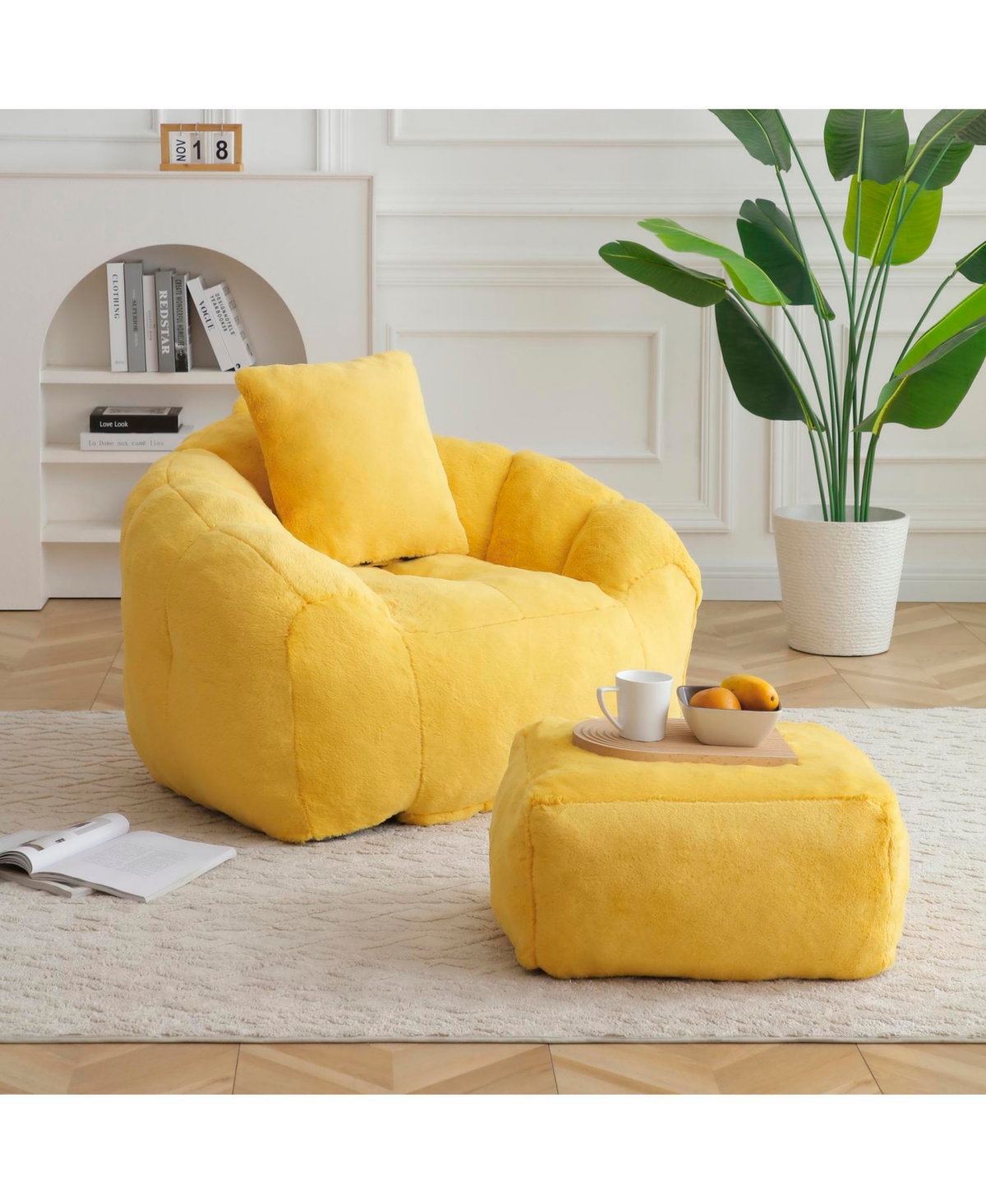 Click here for Streamdale Furniture Giant Faux Fur Bean Bag Chair... prices