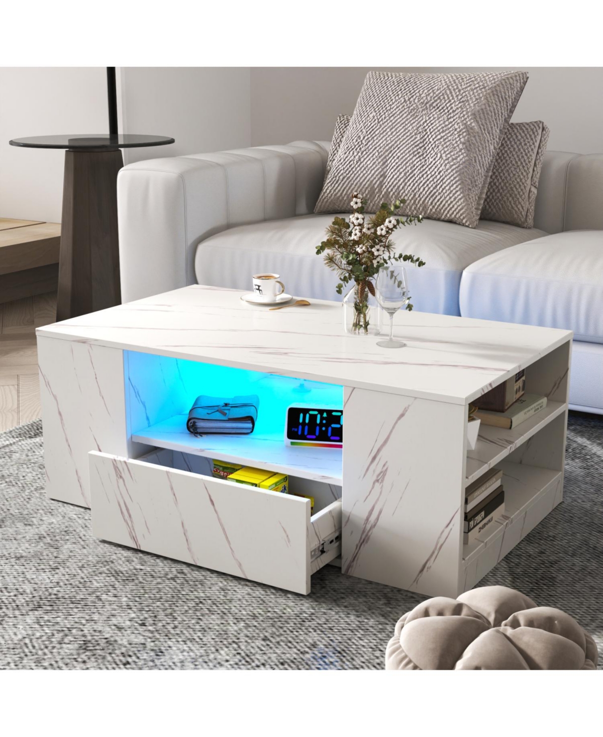 Click here for Streamdale Furniture Led Coffee Table with Storage... prices