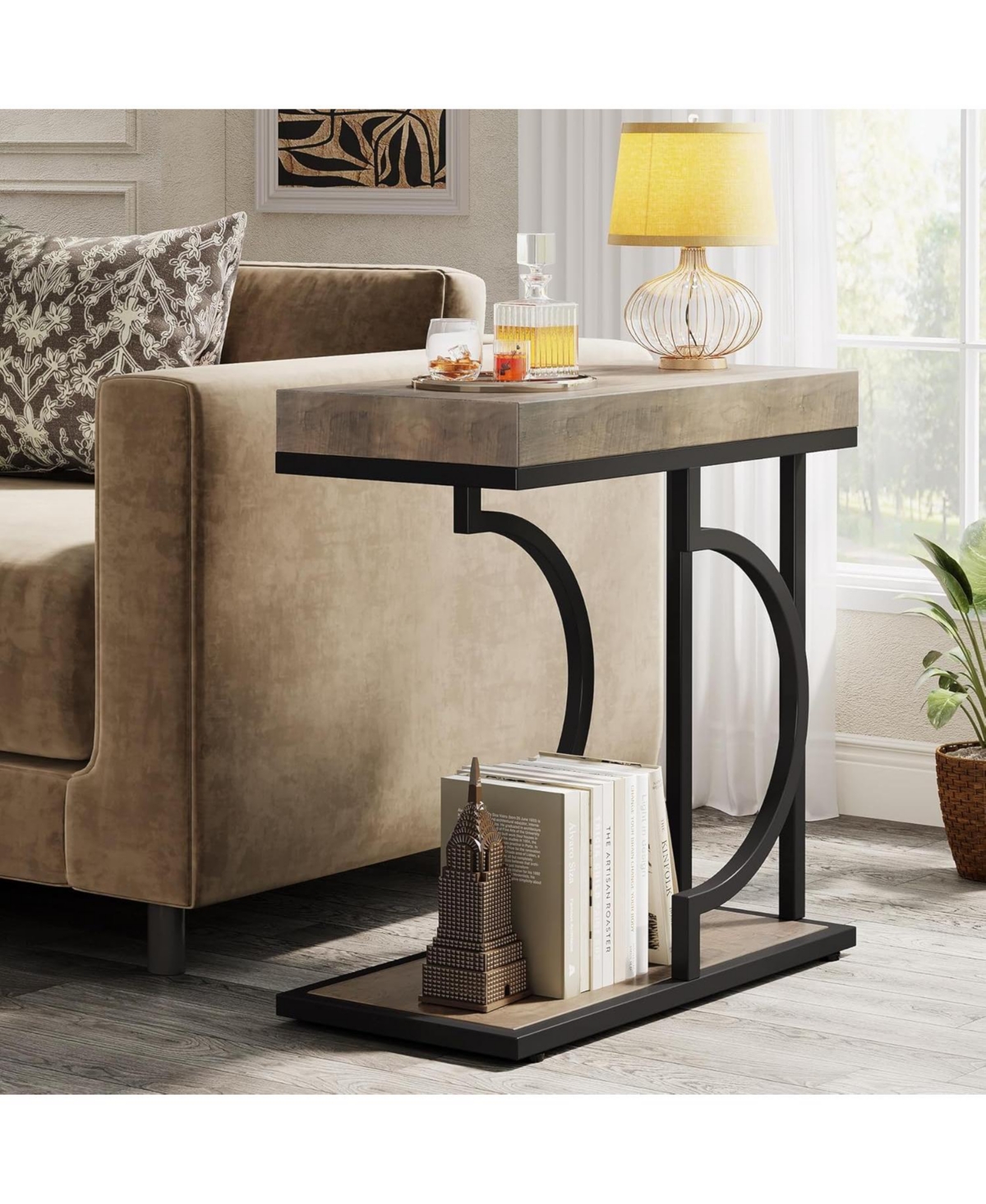 Click here for Tribesigns Narrow Side Table  C Shaped End Table... prices