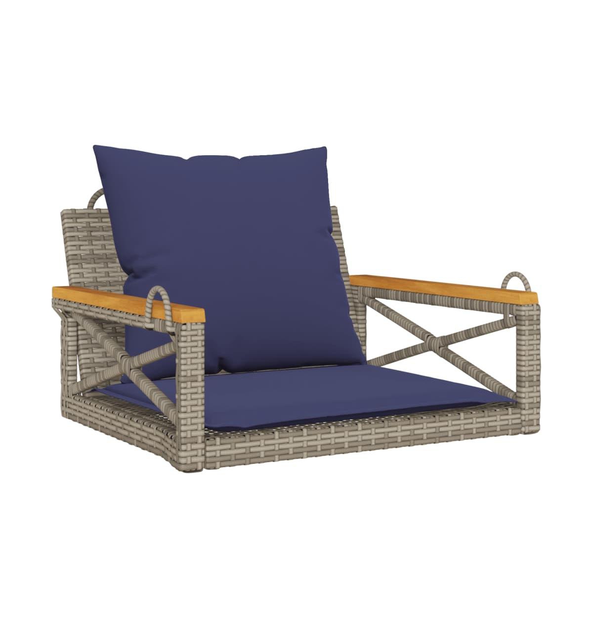 Click here for Swing Bench with Cushions Gray 24.8x24.4x15.7 Poly... prices