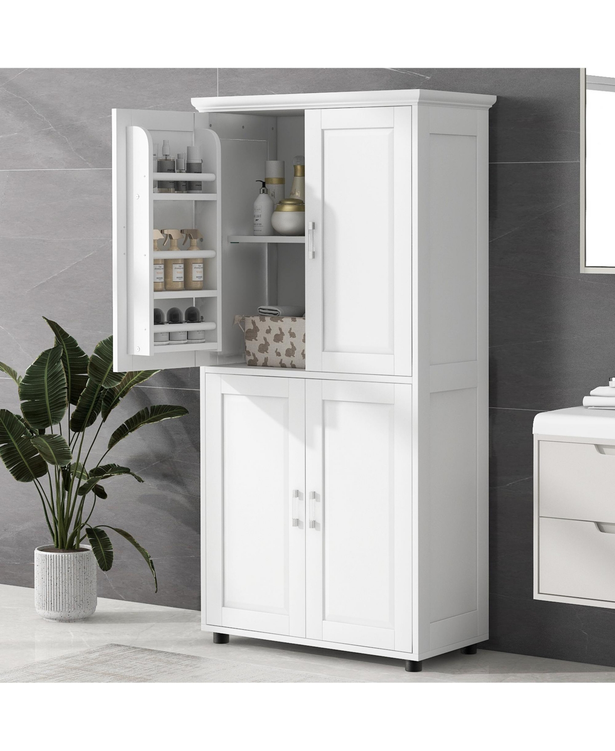 Click here for Lovmor High-Quality Mdf Bathroom Cabinet with Adju... prices