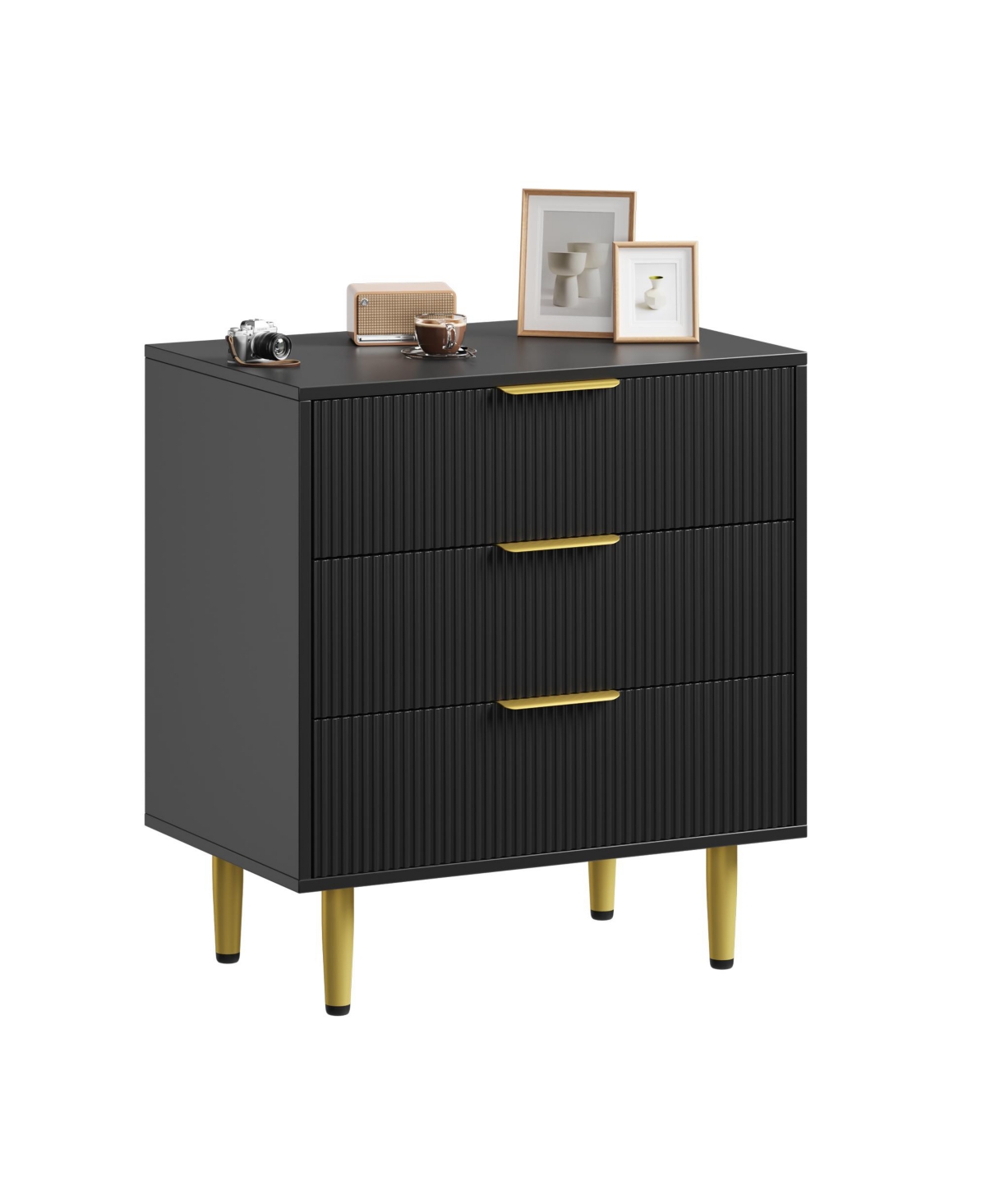 Click here for gaomon Fluted Dresser for Bedroom Wooden Chest of... prices