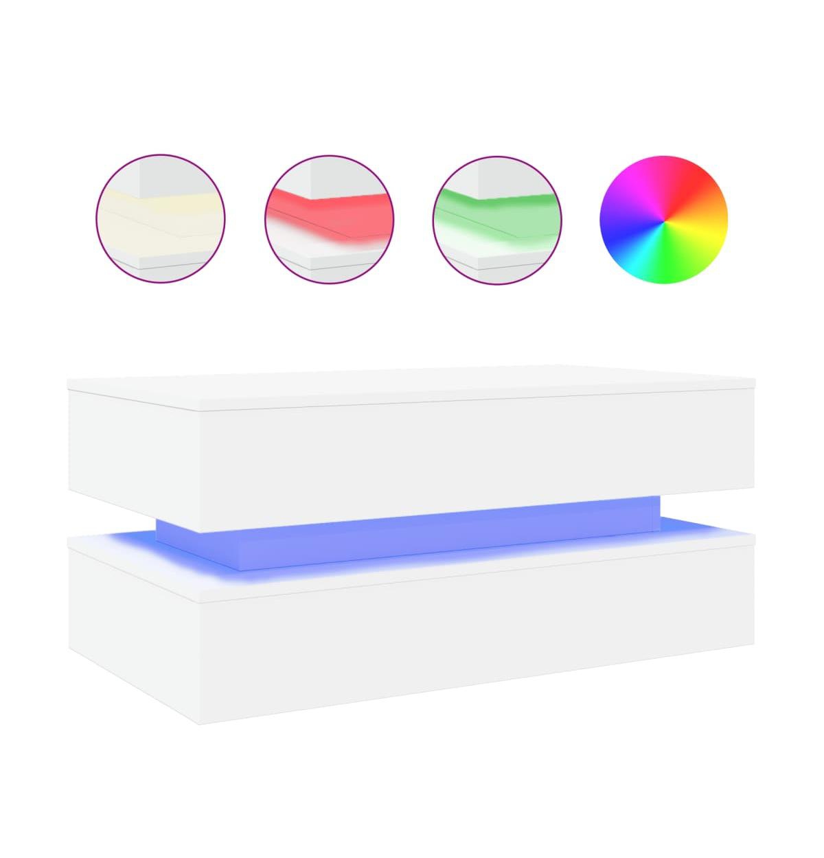 Click here for vidaXL Coffee Table White Engineered wood Medium M... prices