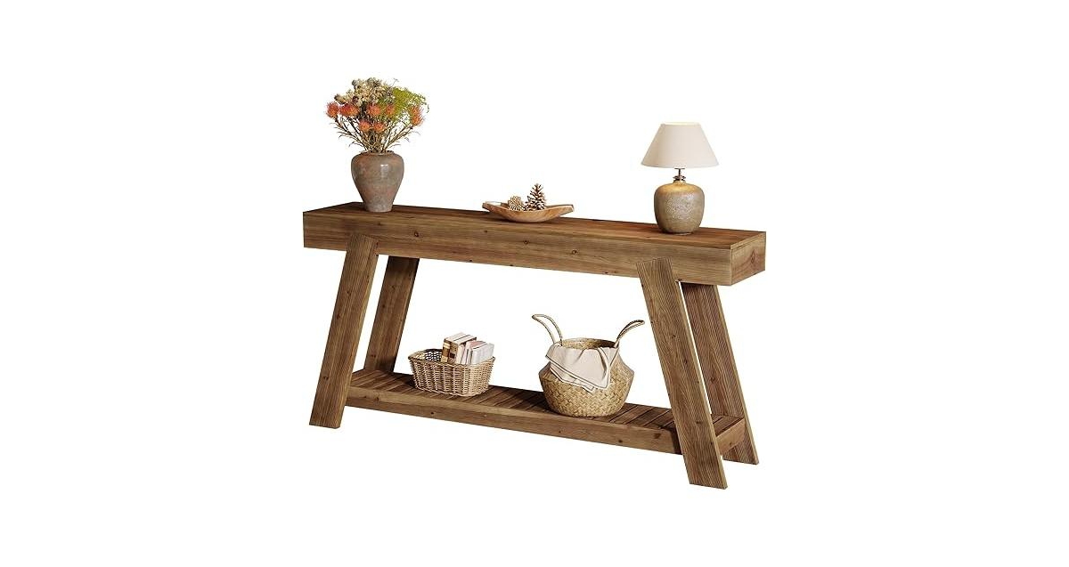 Click here for Tribesigns 62.9-Inch Solid Wood Console Table for... prices