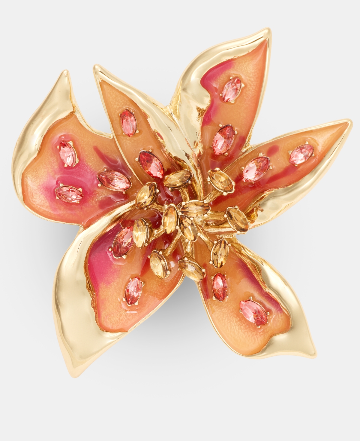 Click here for Anne Klein Crystal Flower Pin - Multi prices