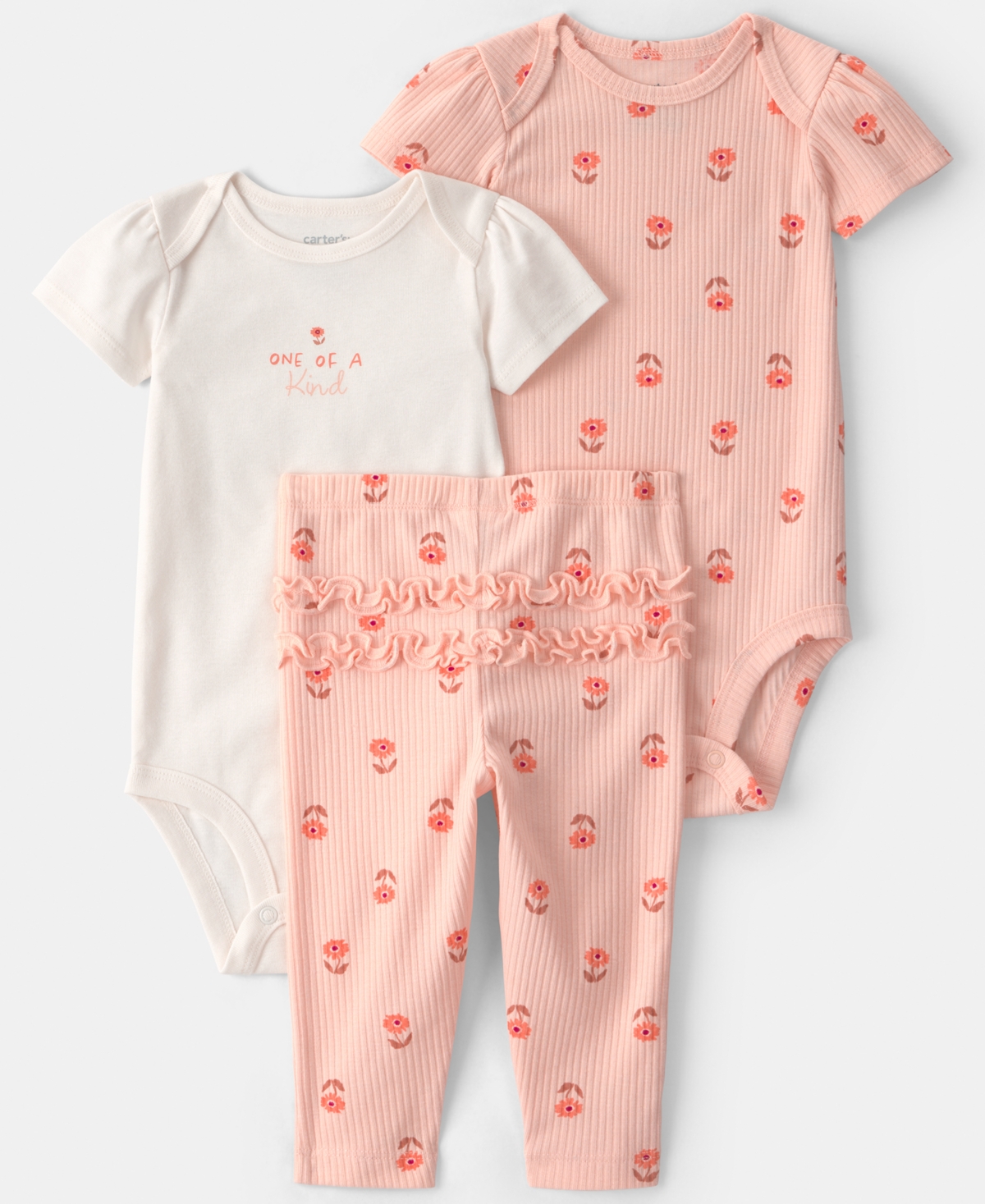 Click here for Carters Baby Girls Floral Print Bodysuits and Pant... prices