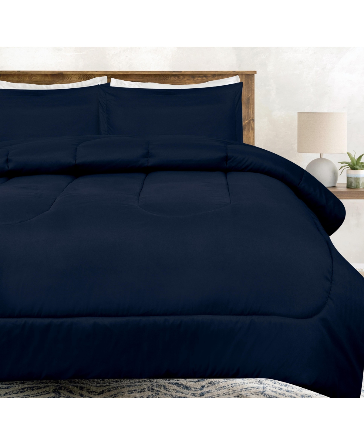 Click here for Chanasya Premium Solid Navy Comforter Set –... prices