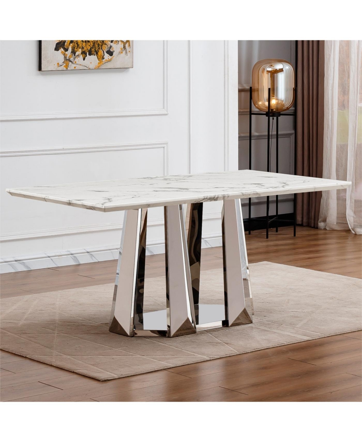 Click here for Streamdale Furniture Marble Dining Table for 6 Peo... prices