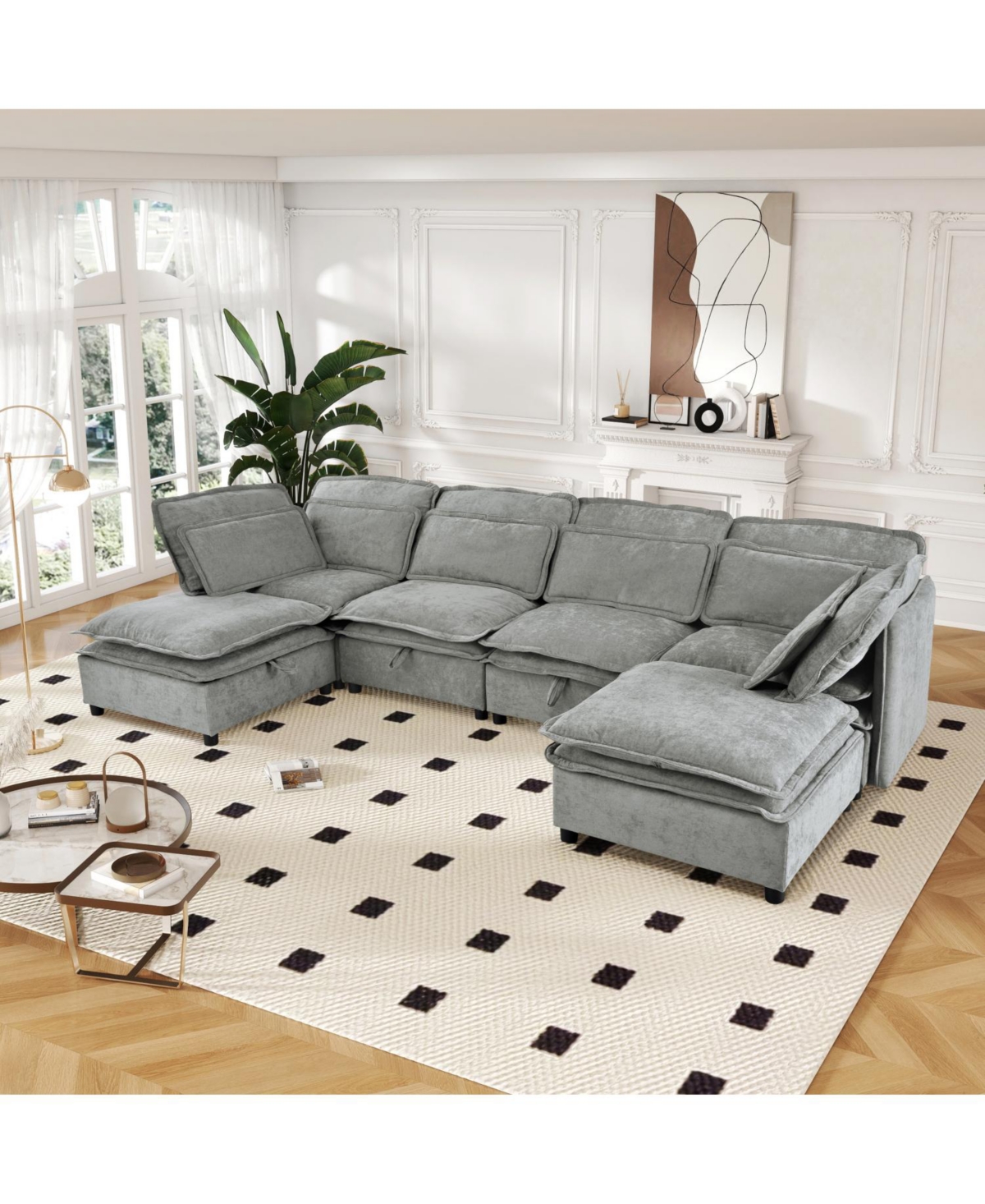 Click here for Streamdale Furniture Modern 6-Seater Modular Sofa... prices