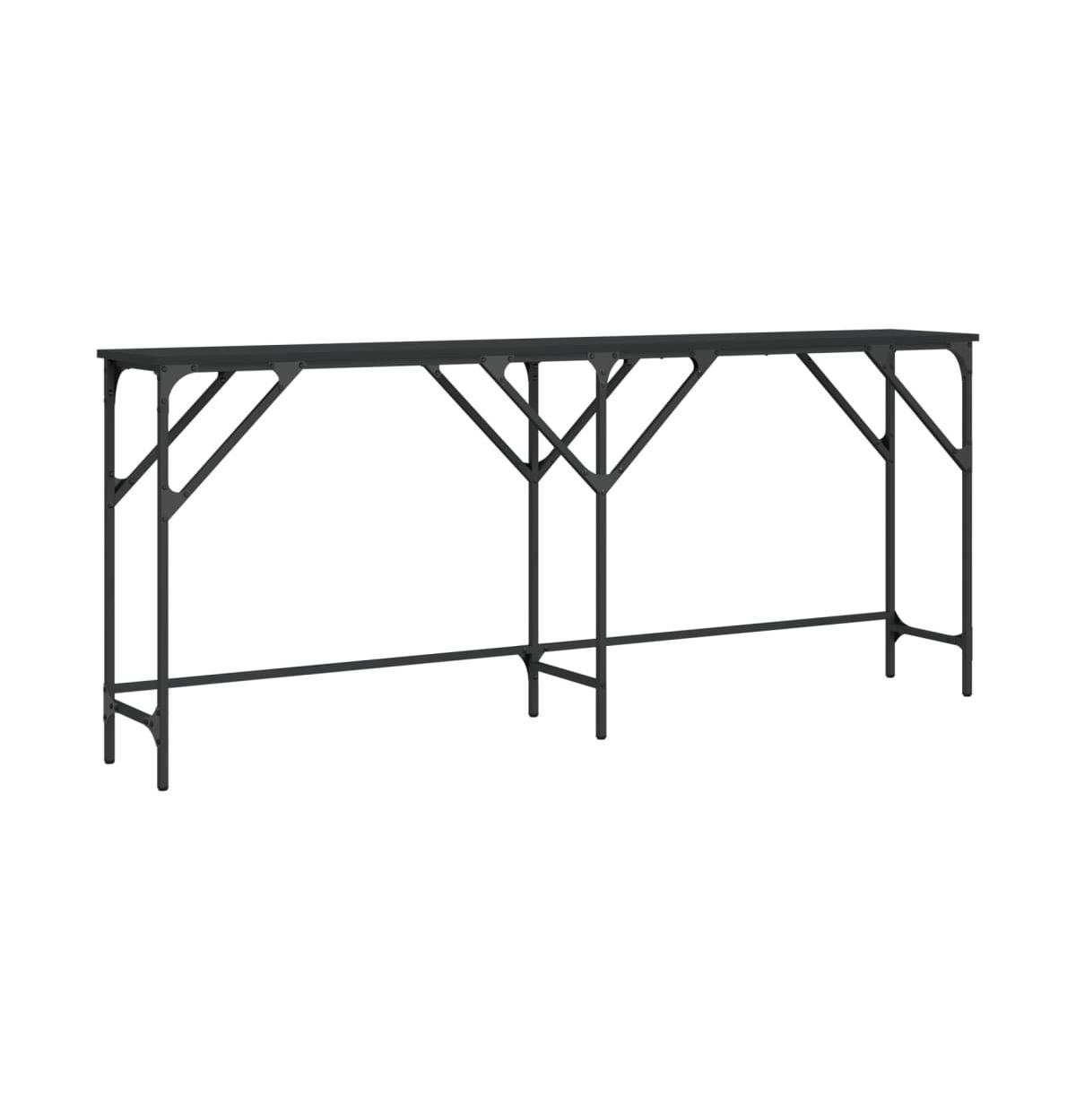 Click here for vidaXL Console Table Black Engineered wood  metal... prices