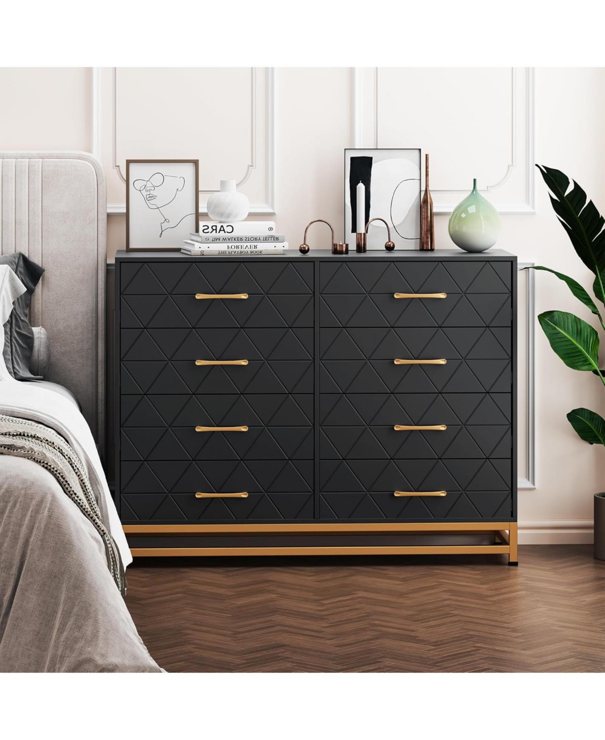 Click here for gaomon Modern 8-Drawer Wooden Bedroom Dresser Free... prices