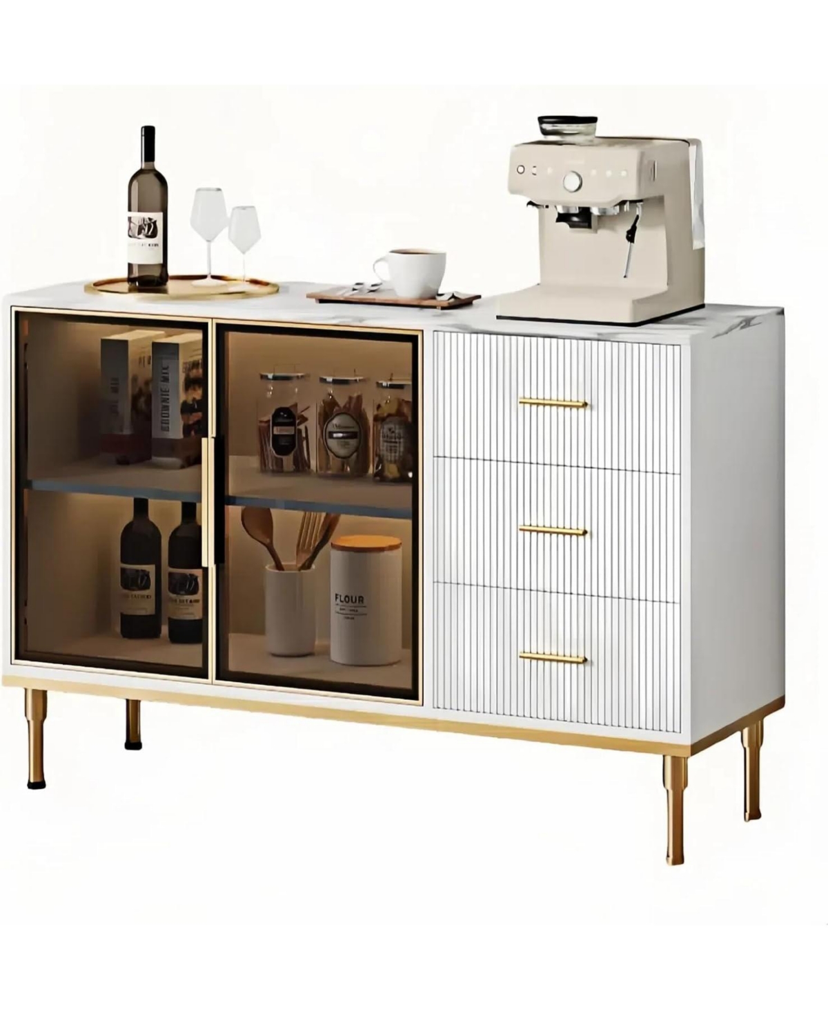 Click here for Gaomon 46.4" Fluted Buffet Sideboard Cabinet... prices