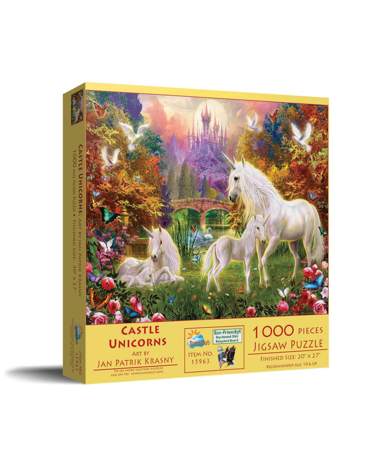 Click here for SunsOut Castle Unicorns 1000 piece Jigsaw Puzzle f... prices