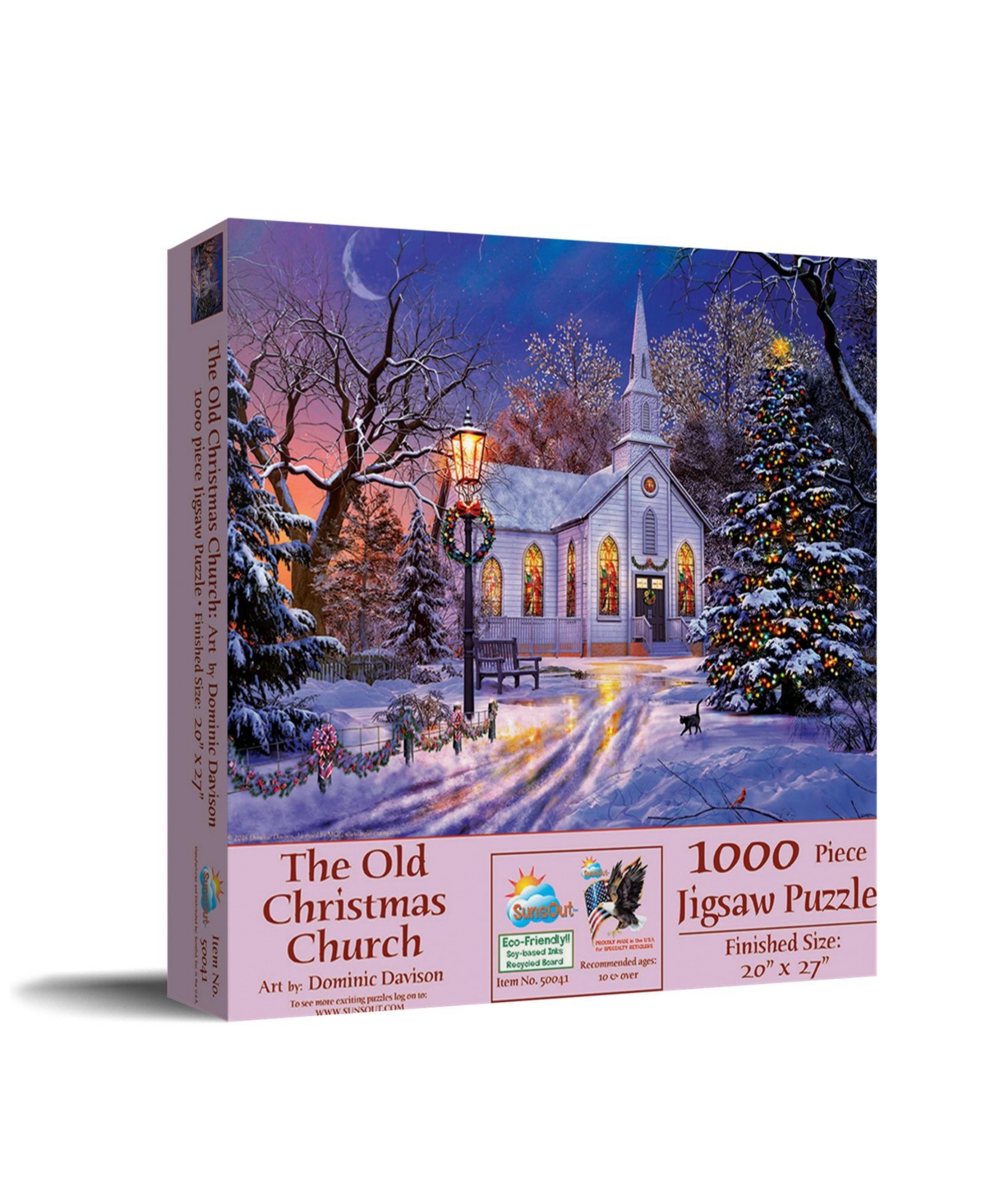 Click here for SunsOut The Old Christmas Church 1000 piece Jigsaw... prices