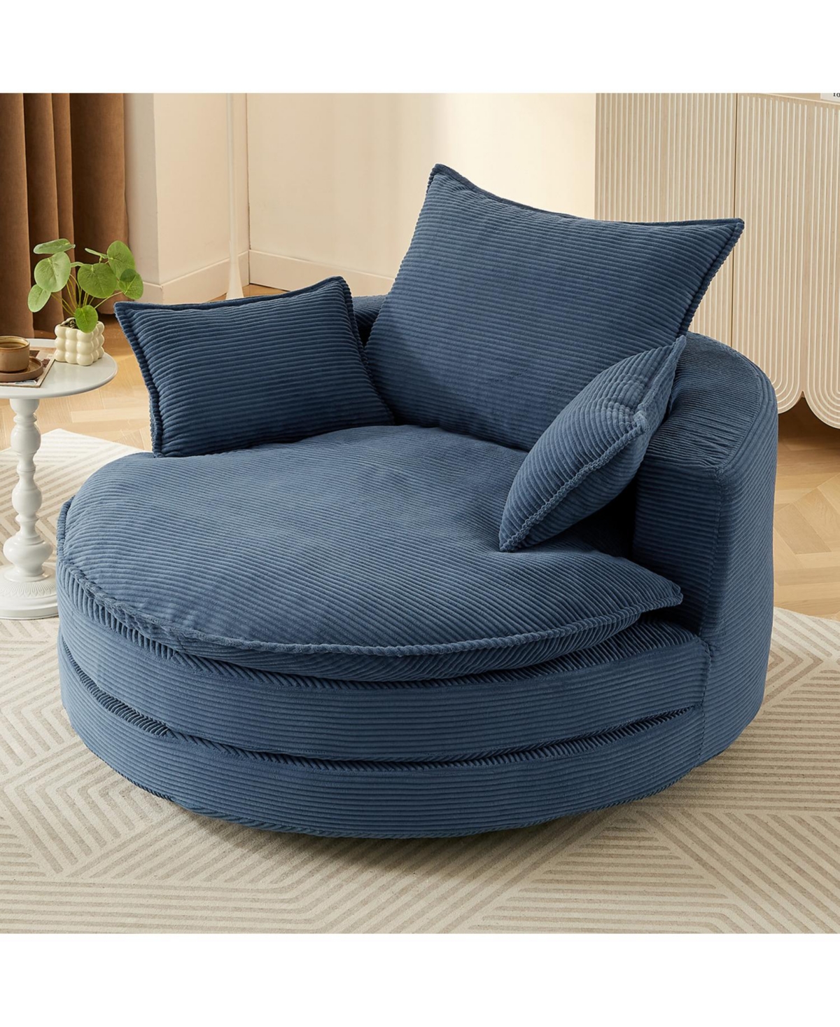 Click here for Streamdale 360 Swivel Barrel Chair with Pillows -... prices