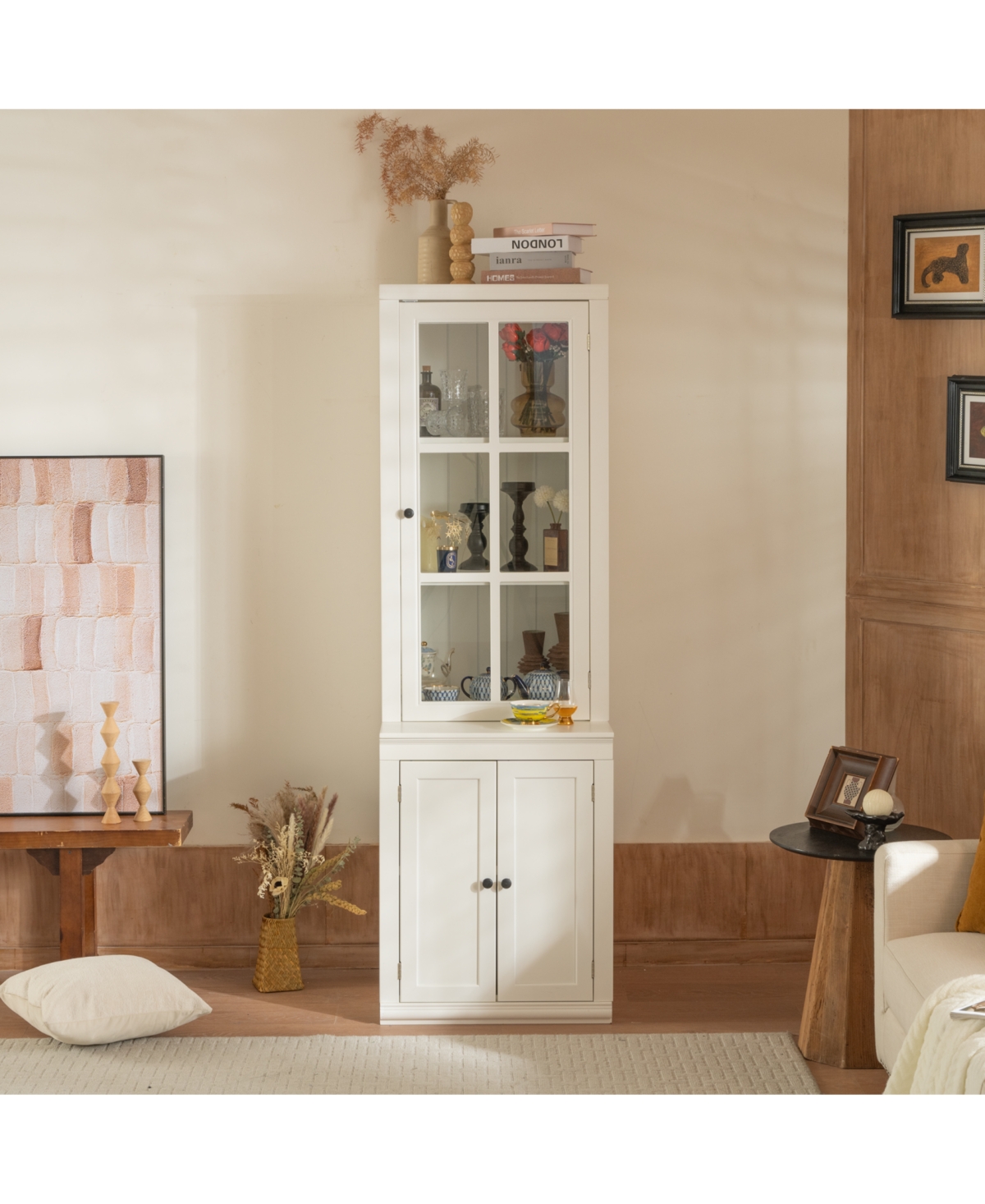 Click here for Streamdale Furniture Display Cabinet with Glass Do... prices