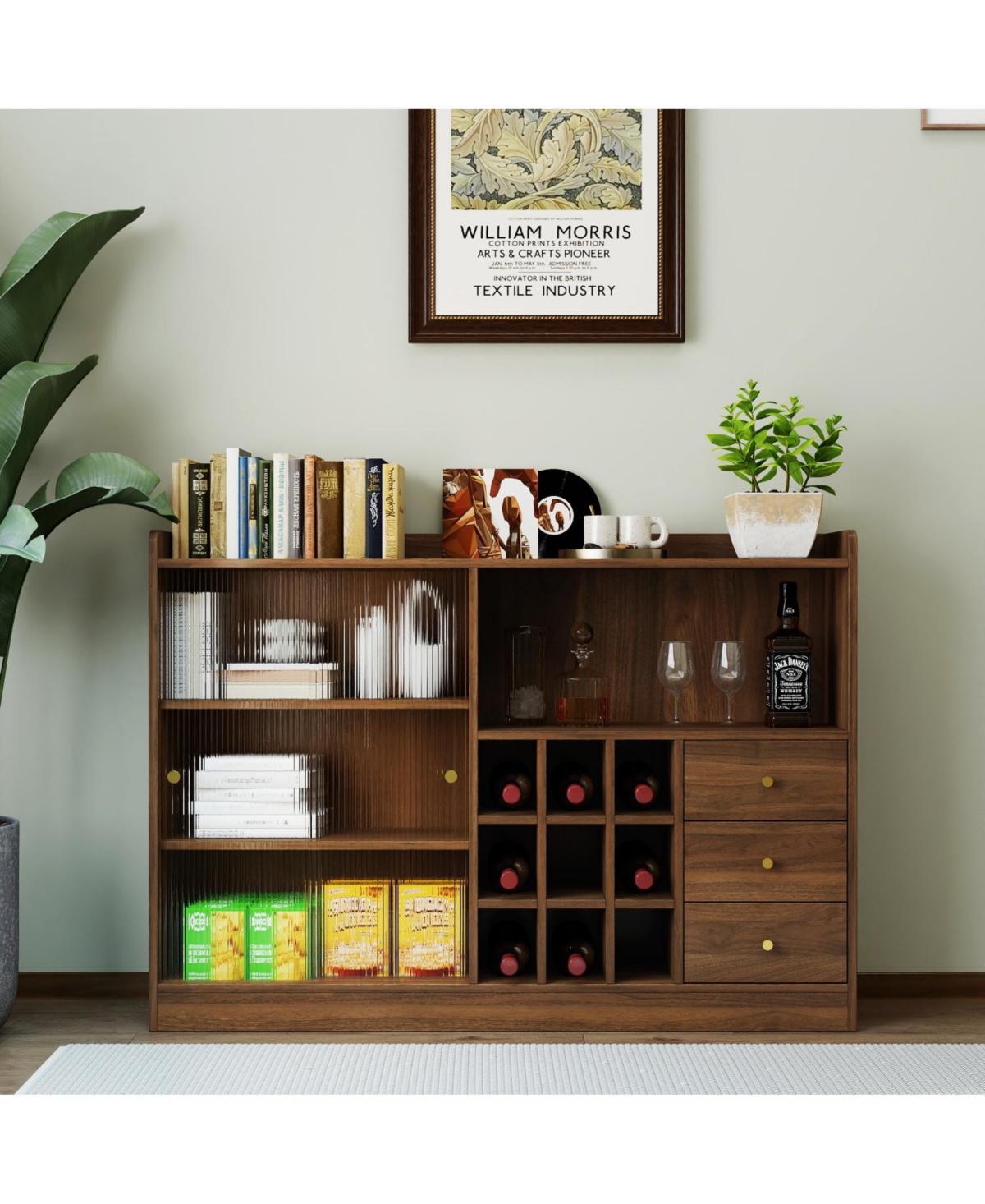 Click here for Streamdale Furniture Striped Glass Door Sideboard... prices