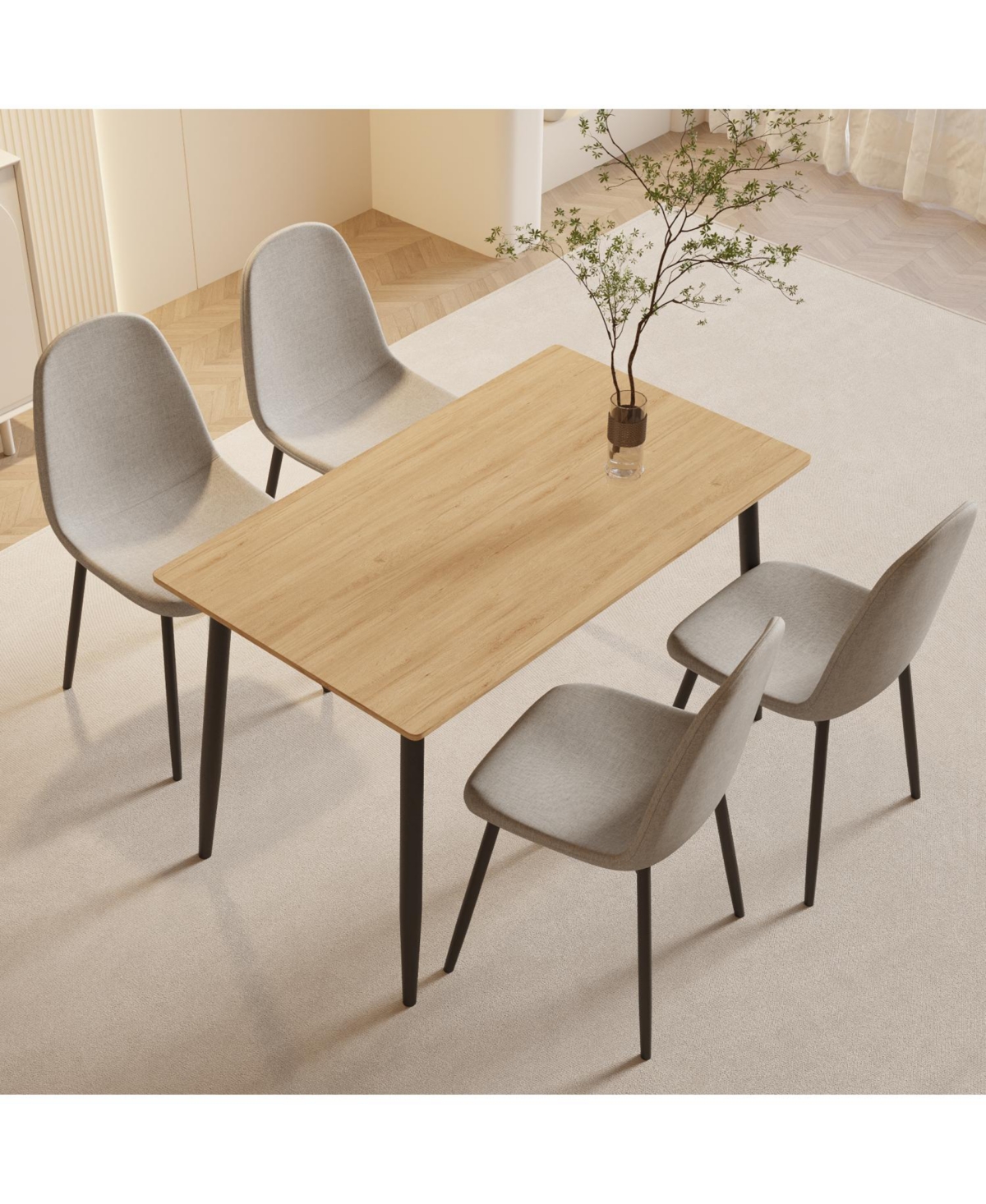 Click here for Streamdale Furniture + 5-Piece + Wood Grain + Blac... prices