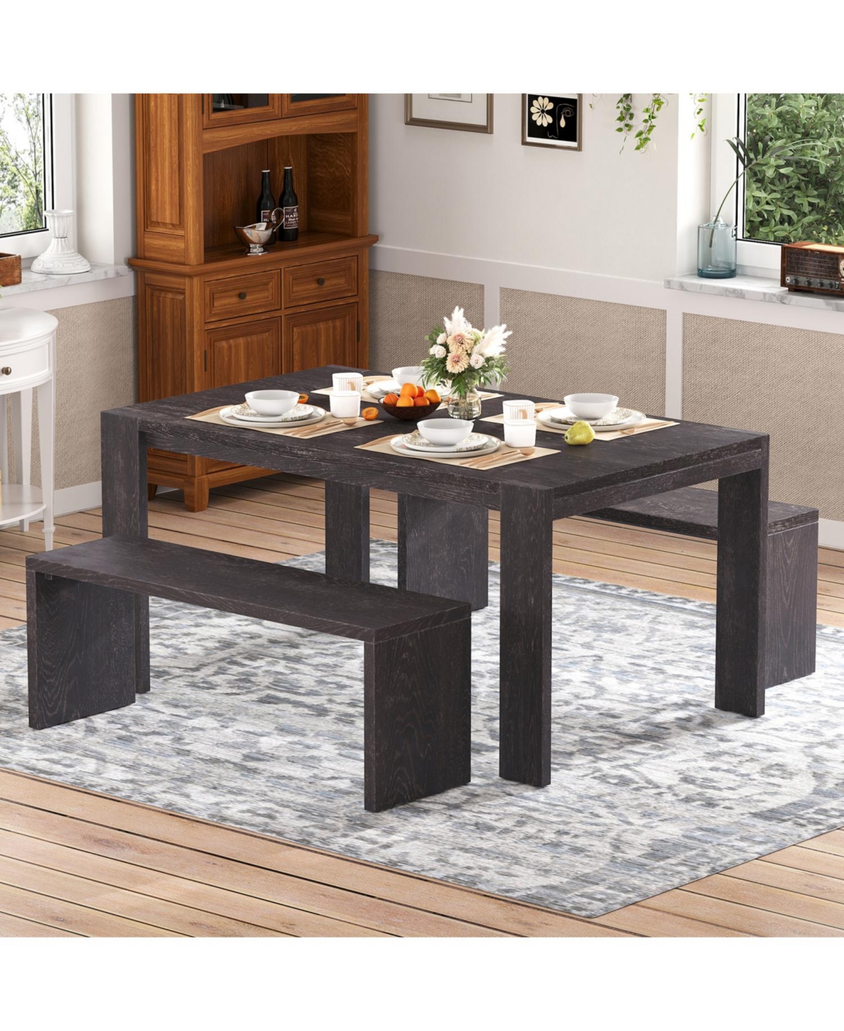 Click here for Streamdale Furniture 3-Piece Farmhouse Dining Set... prices