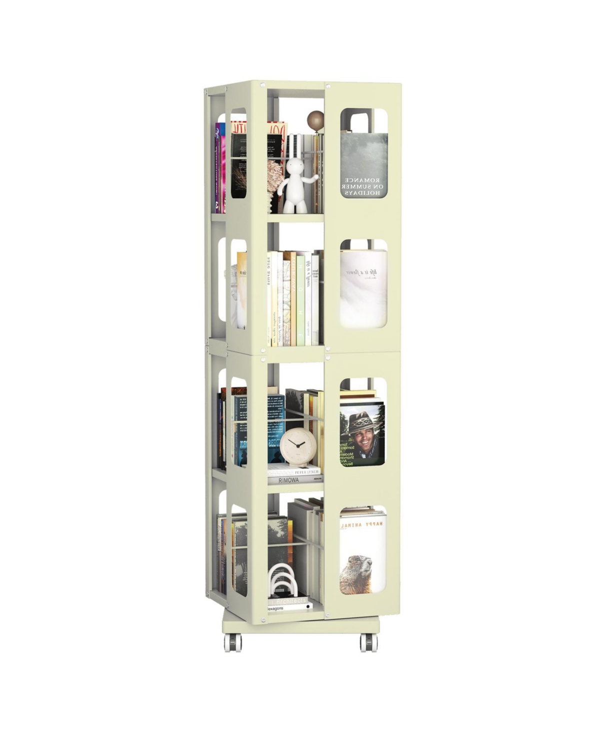 Click here for Streamdale Furniture Rotating Steel Bookshelf - Ye... prices