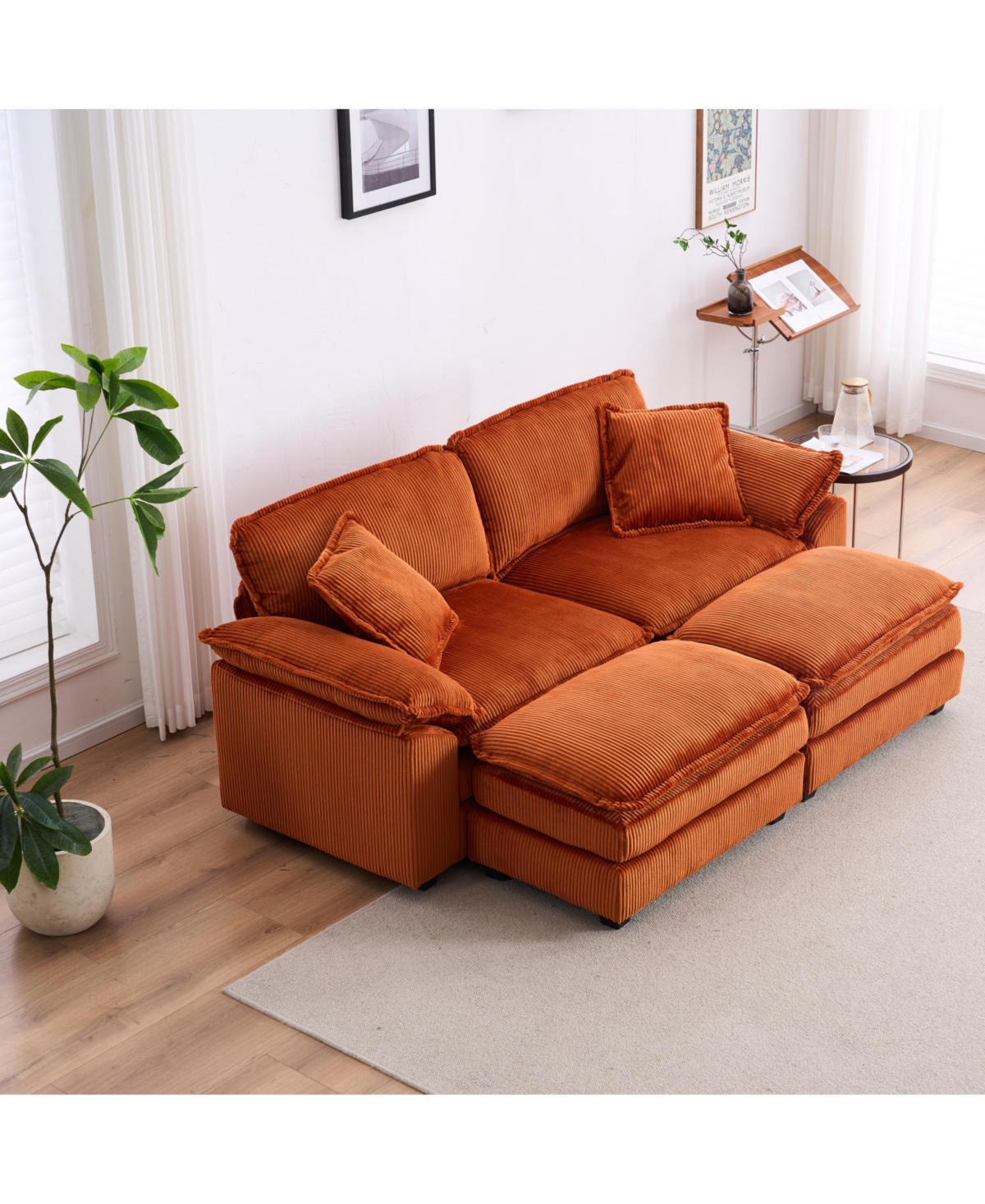 Click here for Streamdale Furniture Corduroy 2-Seat Sofa w/ Pillo... prices