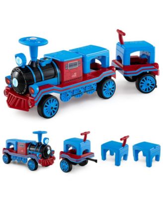 HONGGE Kids Electric Ride On Train with Removable Seats Lights Sounds ...