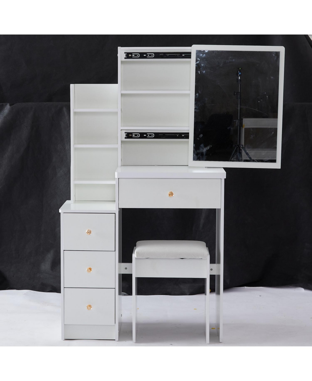 Click here for Streamdale Furniture Compact Vanity Set Sliding Mi... prices