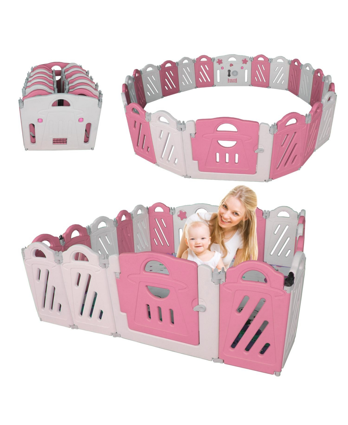 Click here for Streamdale Furniture 16-Panel Foldable Baby Plaype... prices