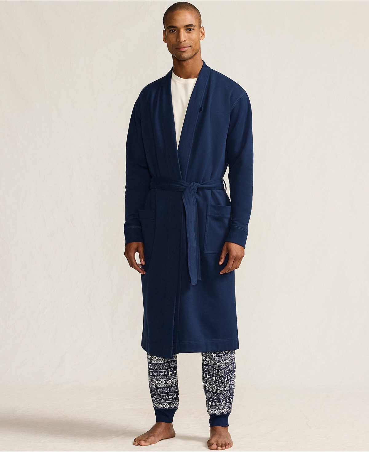Click here for Lands End Mens Serious Sweats Calf Length Robe - D... prices