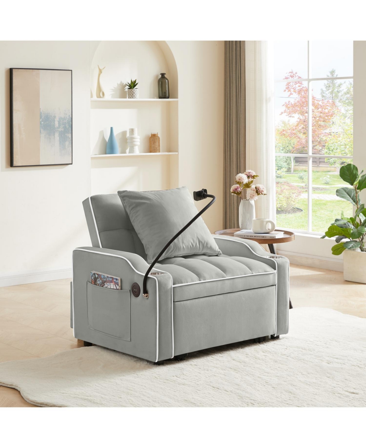 Click here for Streamdale Furniture + 3-in-1 + Fabric (Grey) + Co... prices