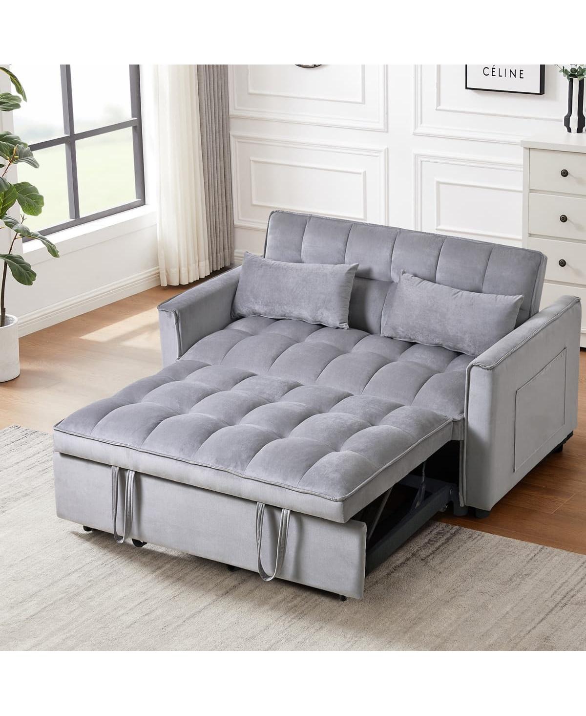 Click here for 3-in-1 Pull-Out Sleeper Sofa Bed  Convertible Velv... prices