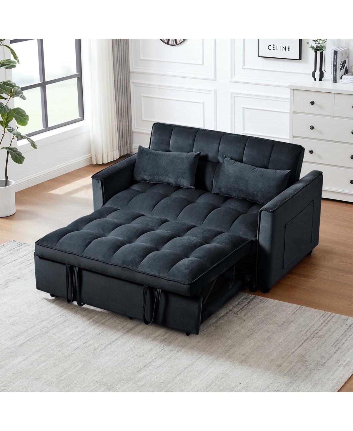 Click here for 3-in-1 Pull-Out Sleeper Sofa Bed  Convertible Velv... prices