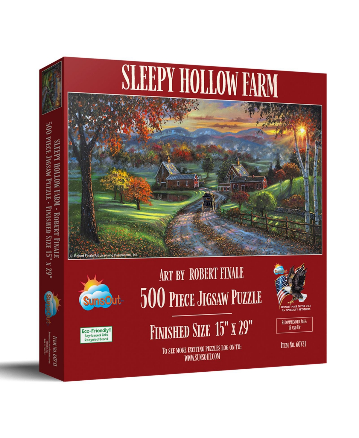 Click here for SunsOut Sleepy Hollow Farm 500 piece Jigsaw Puzzle... prices