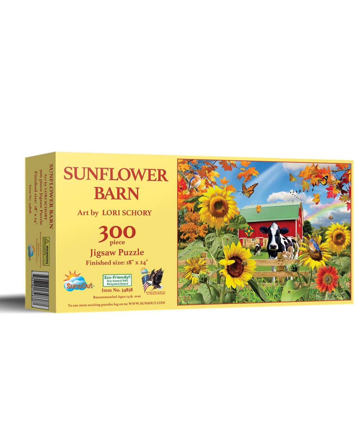 Click here for SunsOut Sunflower Barn 300 piece Jigsaw Puzzle for... prices