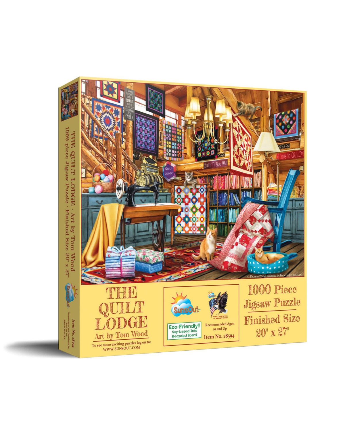 Click here for SunsOut The Quilt Lodge 1000 piece Jigsaw Puzzle f... prices