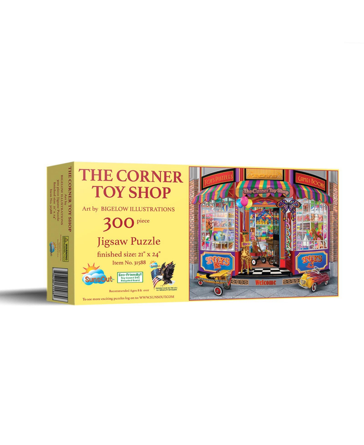 Click here for SunsOut The Corner Toy Shop 300 piece Jigsaw Puzzl... prices