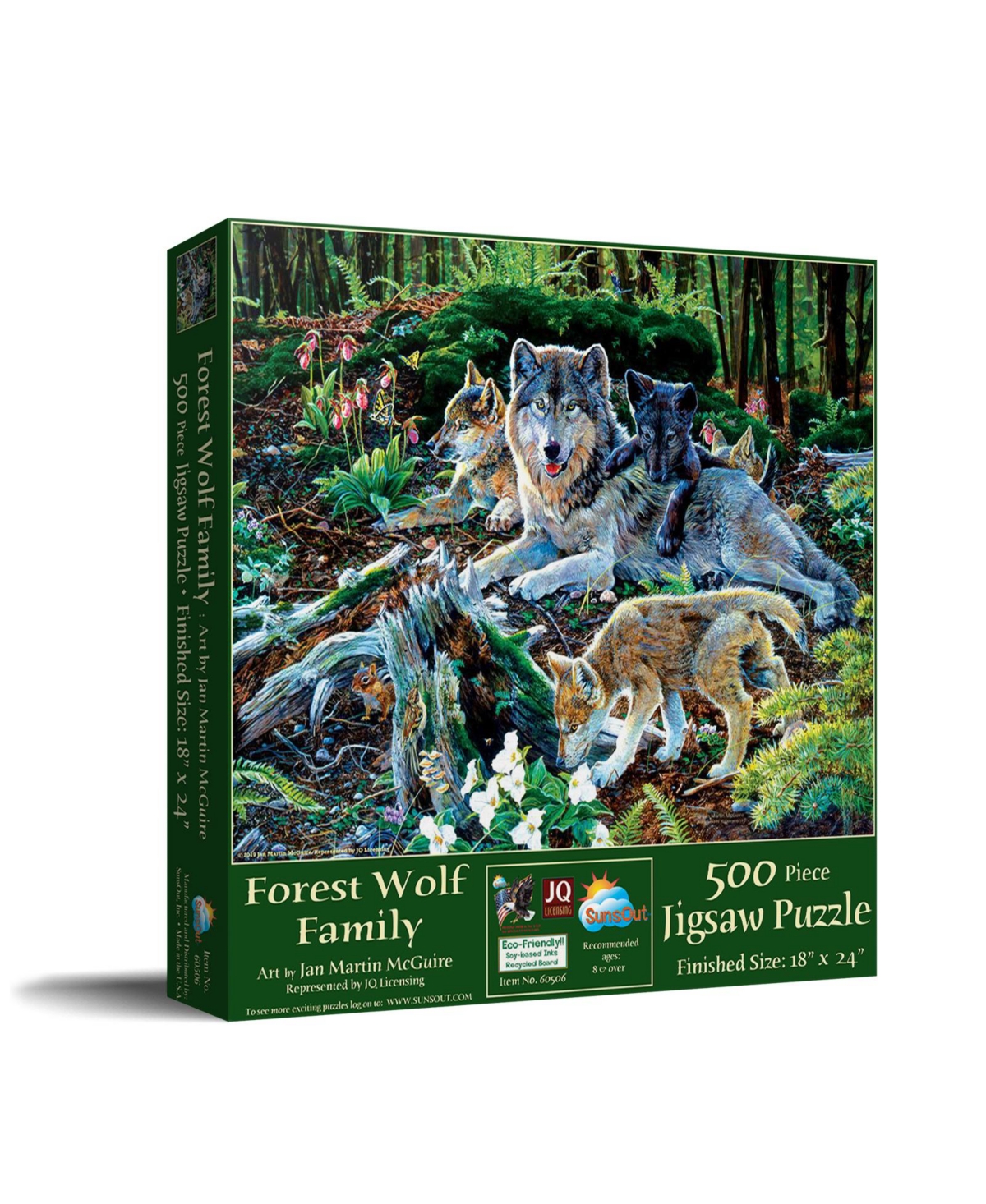 Click here for SunsOut Forest Wolf Family 500 piece Jigsaw Puzzle... prices