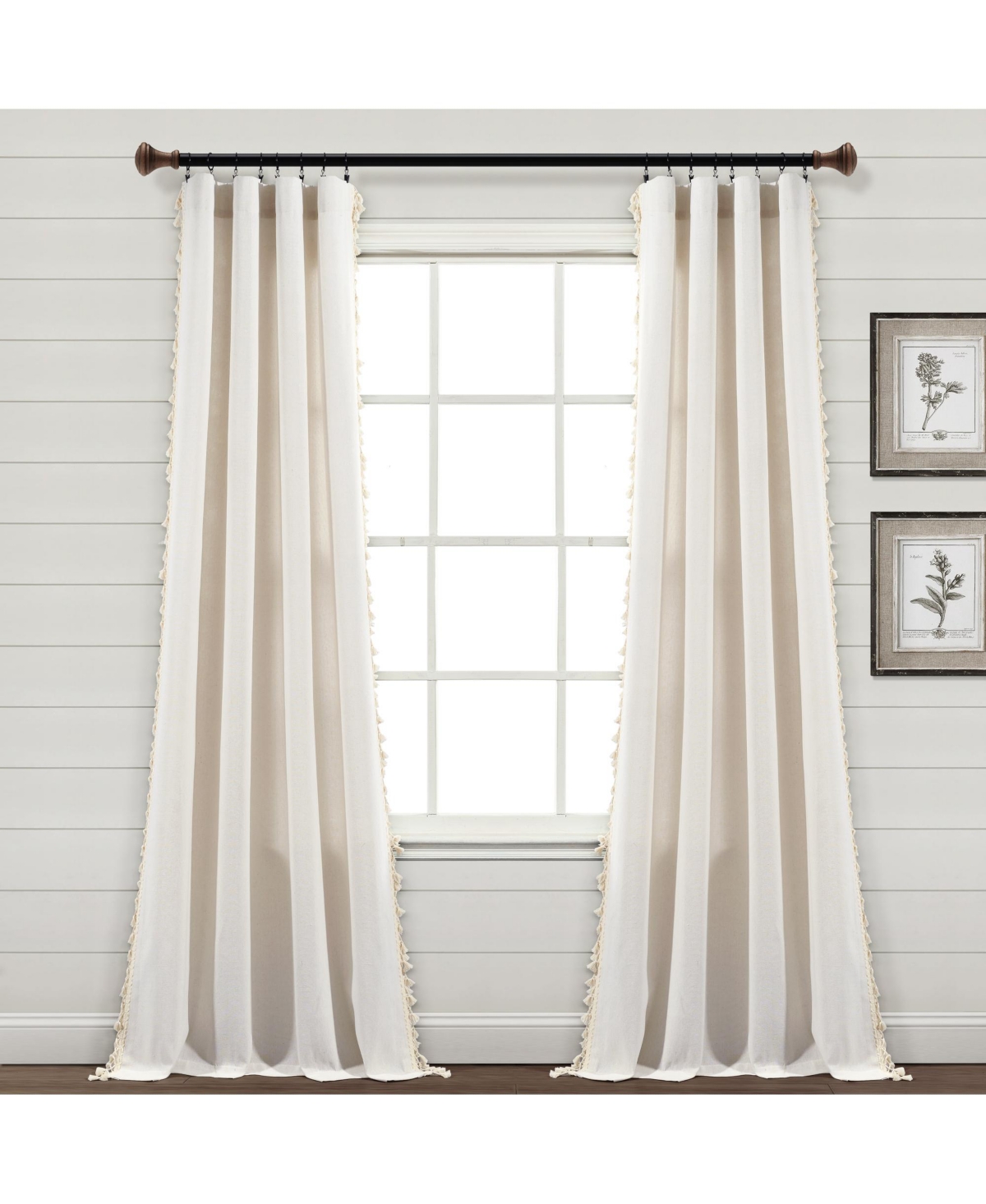 Click here for Linen Tassel Window Curtain Panel - Light linen prices