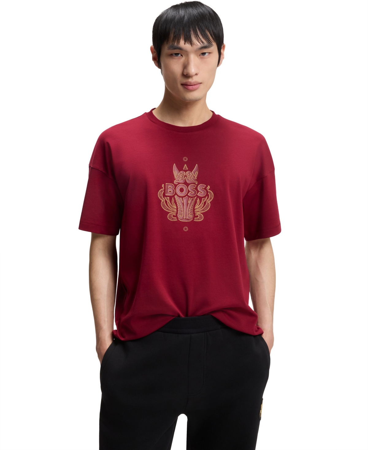 Click here for Boss by Hugo Boss Mens Cotton-Jersey Logo Artwork... prices