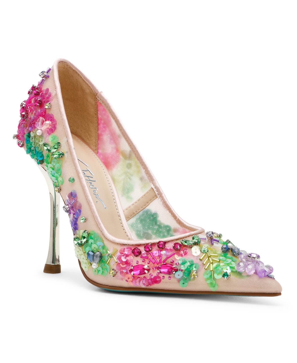 Click here for Betsey Johnson Womens Netta Mesh Slip-On Pumps - N... prices