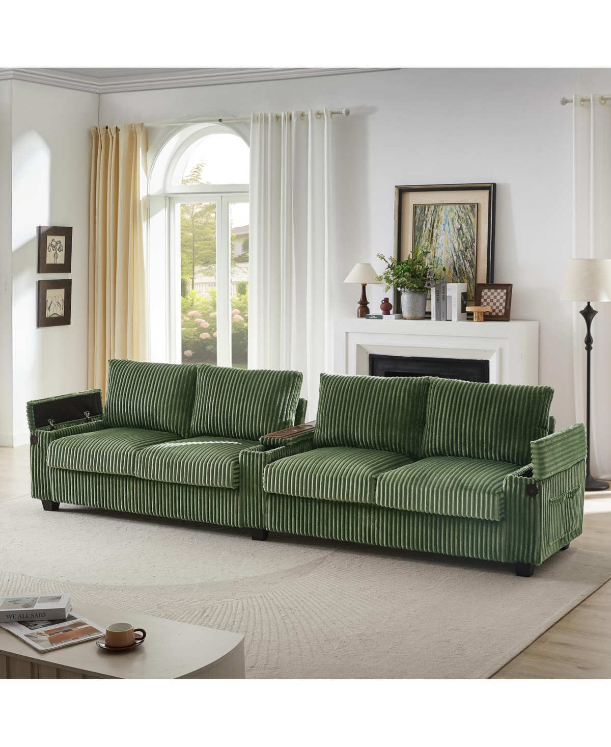 Click here for Streamdale Furniture Corduroy Sofa Couch 133"... prices