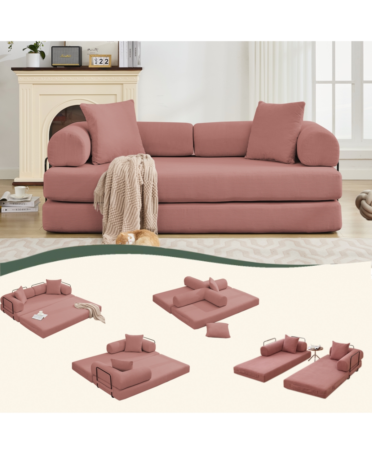 Click here for Streamdale Furniture Folding Sleeper Sofa Bed  5-i... prices